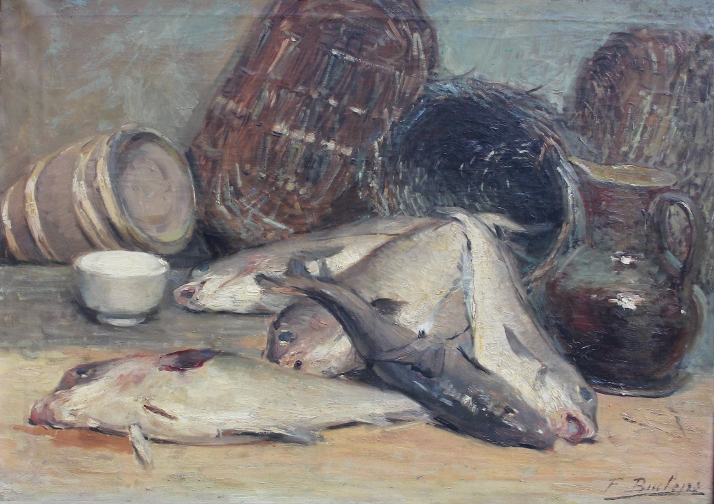 Tabgalerie - tableau « Nature morte aux poissons » (Félix Buelens)
